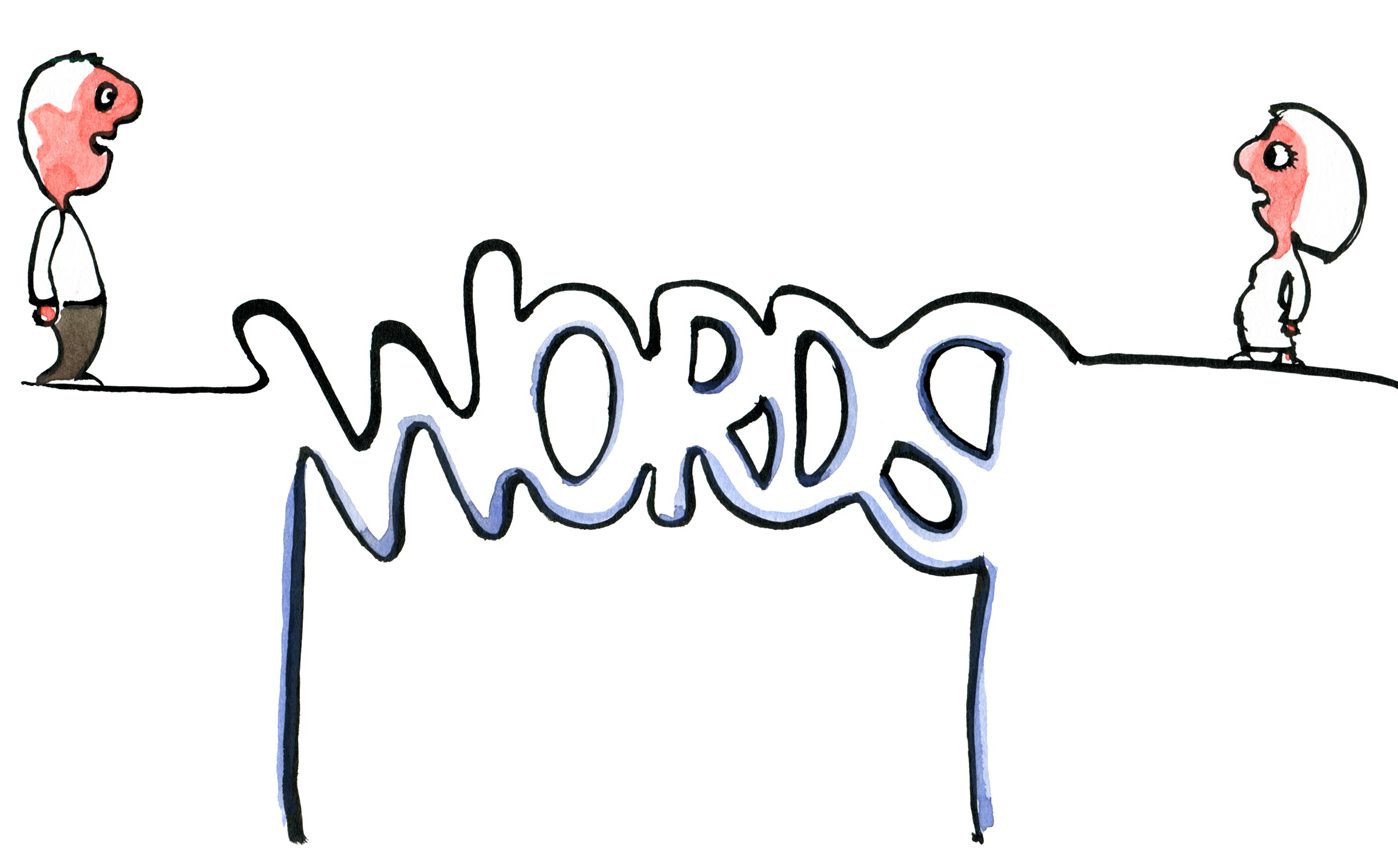 Words bridge illustration | HikingArtist.com by Frits Ahlefeldt